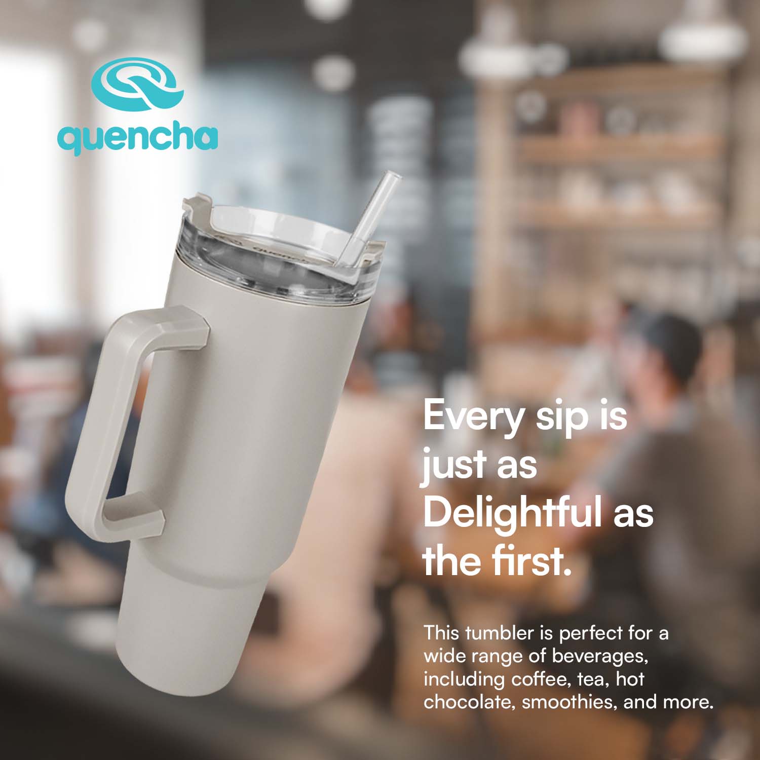 QUENCHA 37oz Straw Lid Insulated Mug Tumbler – Sunbeams Lifestyle
