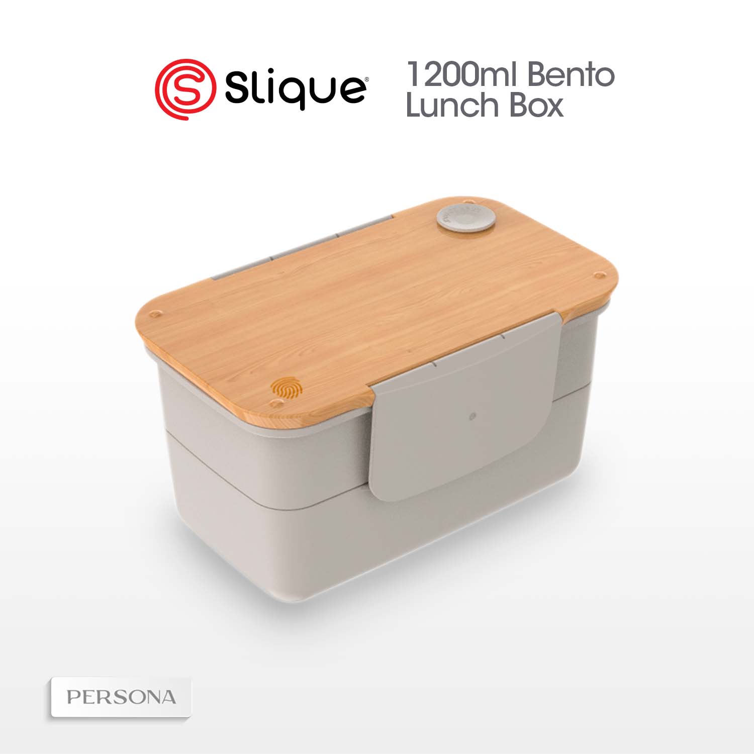 SLIQUE Lunch box w/ PP Spork Included | Compartment 1200ml BPA Free ...
